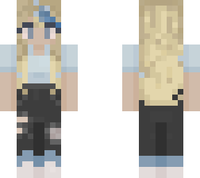 Blonde & Blue (blue dye) | Minecraft Skin