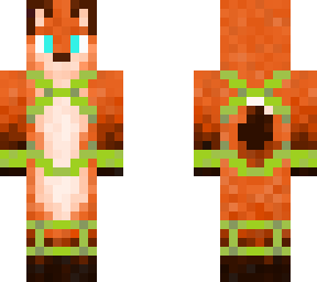 furry with green harness | Minecraft Skin