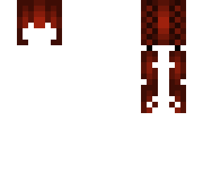 Red French Braid Hair Base | Minecraft Skin
