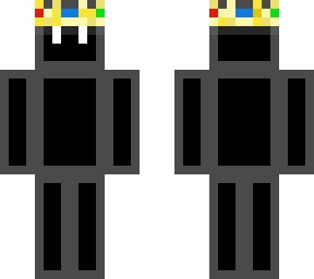 Blocky (Black + Crown) | Minecraft Skin