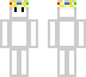 Blocky (White + Crown) | Minecraft Skin