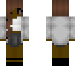 Female - Light Gray Coat - Highheels | Minecraft Skin