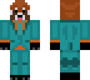 red panda teal suit orange shirt(imagine dragons LOOM) | Minecraft Skin