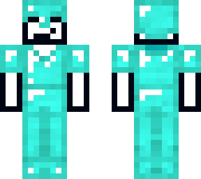 Stickman with Sunglasses wearing Diamond Armour | Minecraft Skin