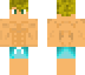 Blonde Guy with swimwear | Minecraft Skin