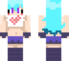 Skyblue Fnf Edit Minecraft Skin