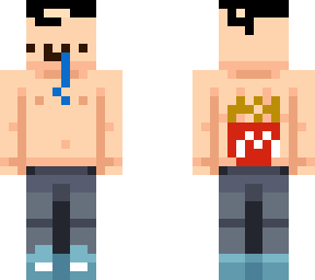 fat pearson with fries from mcdonalds | Minecraft Skin