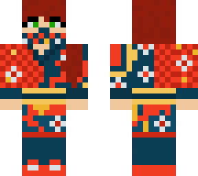 Ash Rainbow six Flaming ryu skin | Minecraft Skin