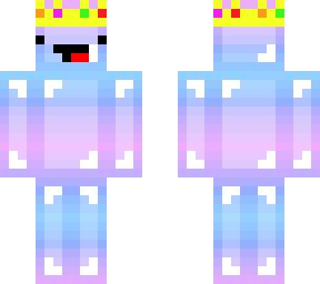 Galaxy Skeppy with Crown | Minecraft Skin