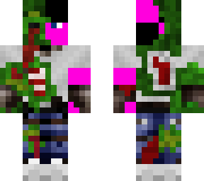 Untextured half zombie | Minecraft Skin