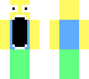 Screaming roblox Noob | Minecraft Skin