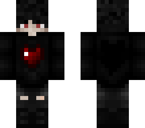 dark grey heart try hard 4 pixel | Minecraft Skin