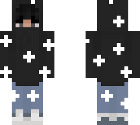 Denim Tears Jeans and Hoodie w/ Jordan 4s Oreo | Minecraft Skin