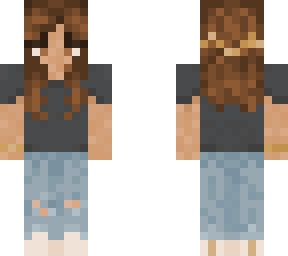 Girl with gold wreath crown | Minecraft Skin