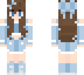 blue aesthetic coquette | Minecraft Skin
