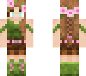 Cherry Blossom Garden - Selene | Minecraft Skin