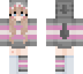 demi girl shark girl | Minecraft Skin