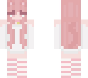 Pink cat girl | Minecraft Skin