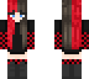 Red emo girl | Minecraft Skin