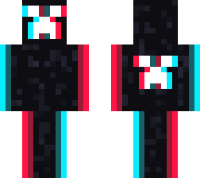 Tiktok creeper glitch cape | Minecraft Skin