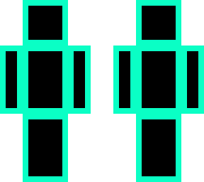 Inverted cyan cube skin | Minecraft Skin