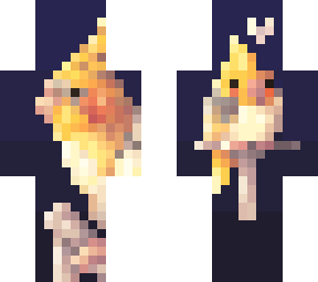 . cockatiel ; 1st pixel art + hw . | Minecraft Skin
