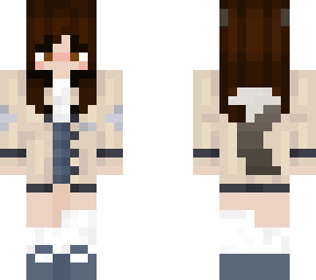 Folklore Cardigan Wolfgirl | Minecraft Skin