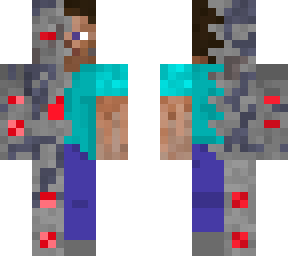 Half Evil Robot Steve | Minecraft Skin