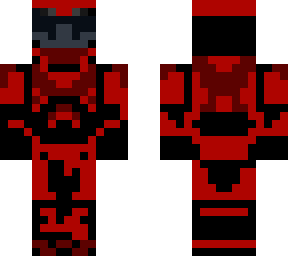 red and black halo | Minecraft Skin