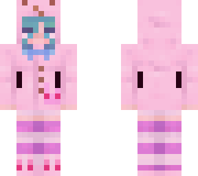 hatsune miku (bunny ears hoodie module) - project diva (64x) | Minecraft Skin