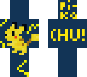 Pikachu pixel art | Minecraft Skin