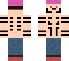 Shirt Less Sukuna | Minecraft Skin