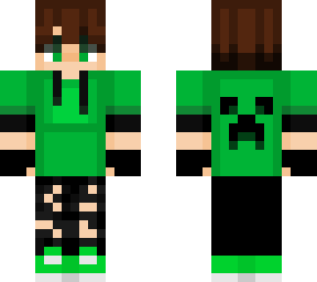 emerald creeper gamer v2 | Minecraft Skin