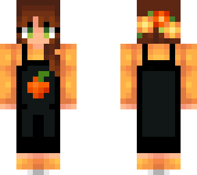 girl orange apron | Minecraft Skin