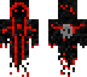 dark red ghost darkin death demon gray black silver scare | Minecraft Skins