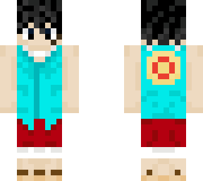 Impel Down Luffy (Hat Down) | Minecraft Skin
