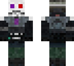 Purple And Red Eyed Metrocop | Minecraft Skin
