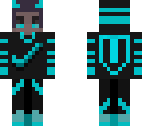 aqua emo boy | Minecraft Skin