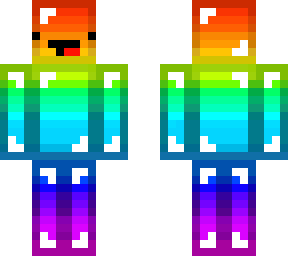 Rainbow derp (edited) | Minecraft Skin