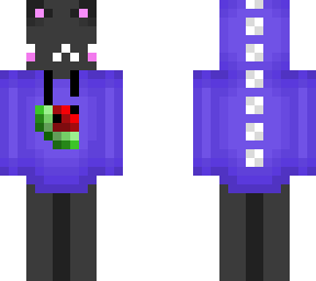 Dino/Watermelon Hoodie Cat | Minecraft Skin