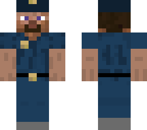 Cop Steve (Old Beard) | Minecraft Skin