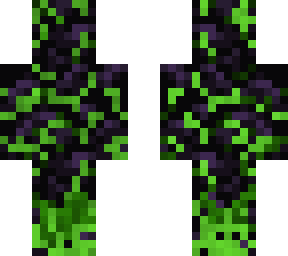 Cracked green obsidian | Minecraft Skin