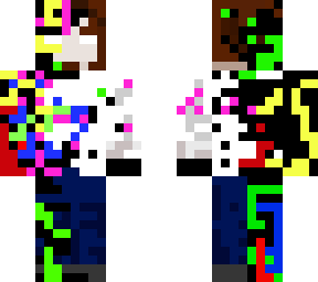 Half Corrupt Herobrine | Minecraft Skin