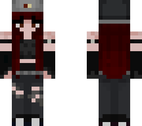 red emo girl | Minecraft Skin