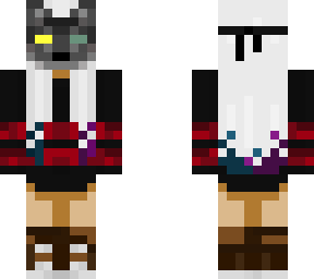 Gal with wolf mask | Minecraft Skin