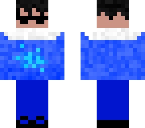 blue dude with white scarf | Minecraft Skin