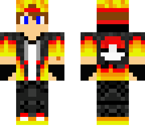 Burn, The Fire Type Gym Leader | Minecraft Skin