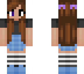 cute girl with one corrupted eye | Minecraft Skin