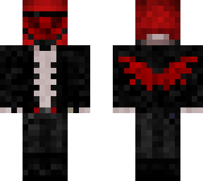 Red Helmet Skeleton Biker | Minecraft Skin