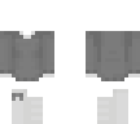 Cute Grey Sweatshirt w Socks Outfit Template | Minecraft Skin